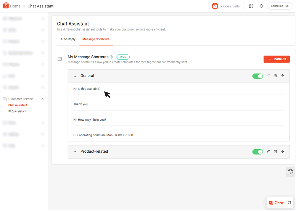 Chat Message Shortcuts | SG Seller Education [Shopee]