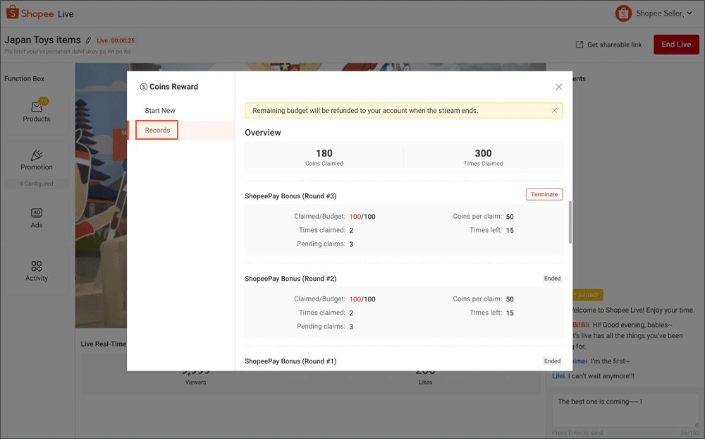 Shopee Live advanced tools | Shopee SG Seller Education Hub