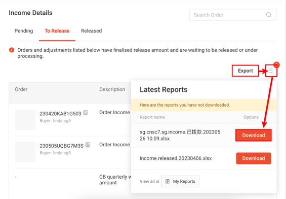 My Income | Shopee JP Seller Education Hub