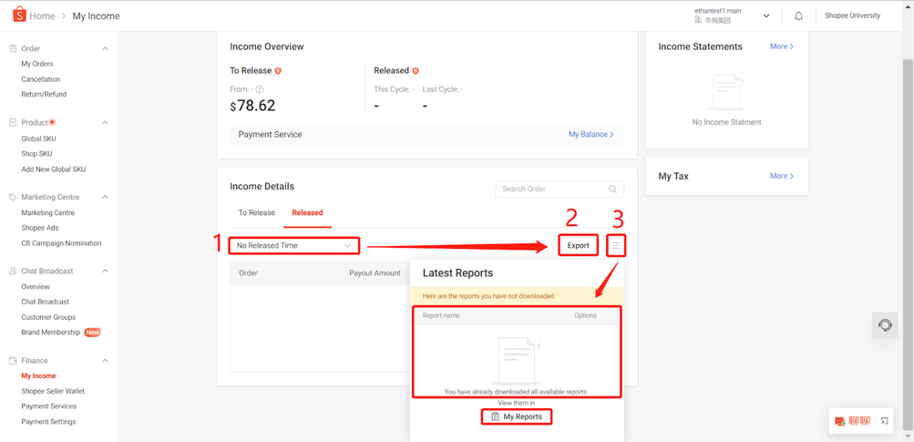 My Income | Shopee JP Seller Education Hub