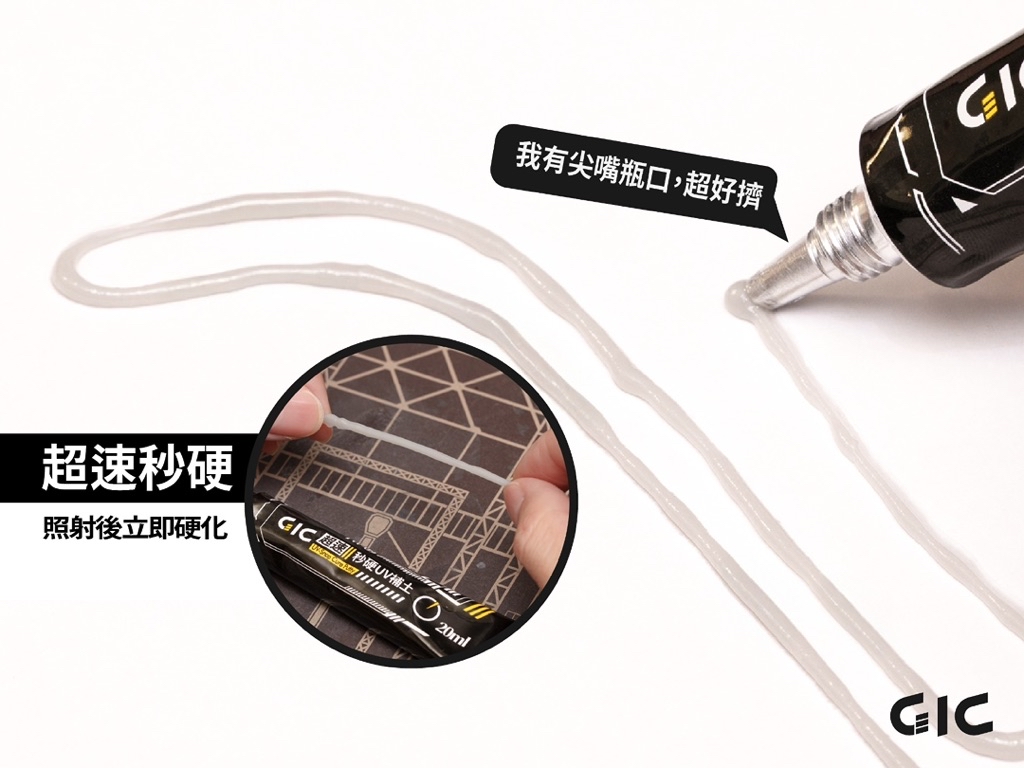 (Pandainn) 預購 GIC TW09 超速秒硬 UV補土 TW-09 UV土 光固化 模型用品 - Pandainn - iOPEN Mall