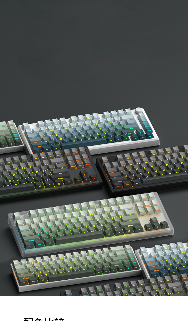 [In-stock] Keycap OEM PBT Ninja Gradient Xuyên led - Đen